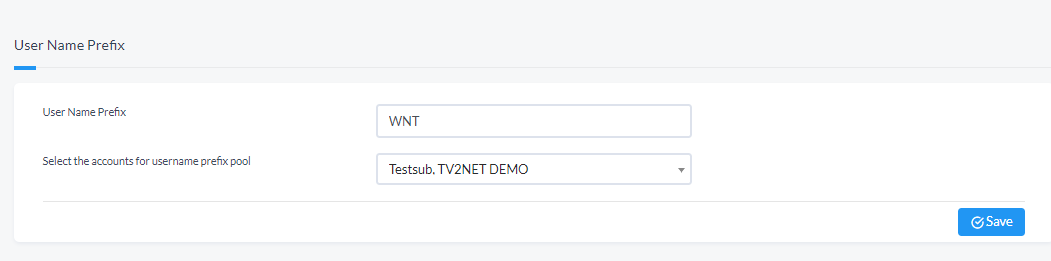 Username prefix - Documentation - Jaze ISP Manager